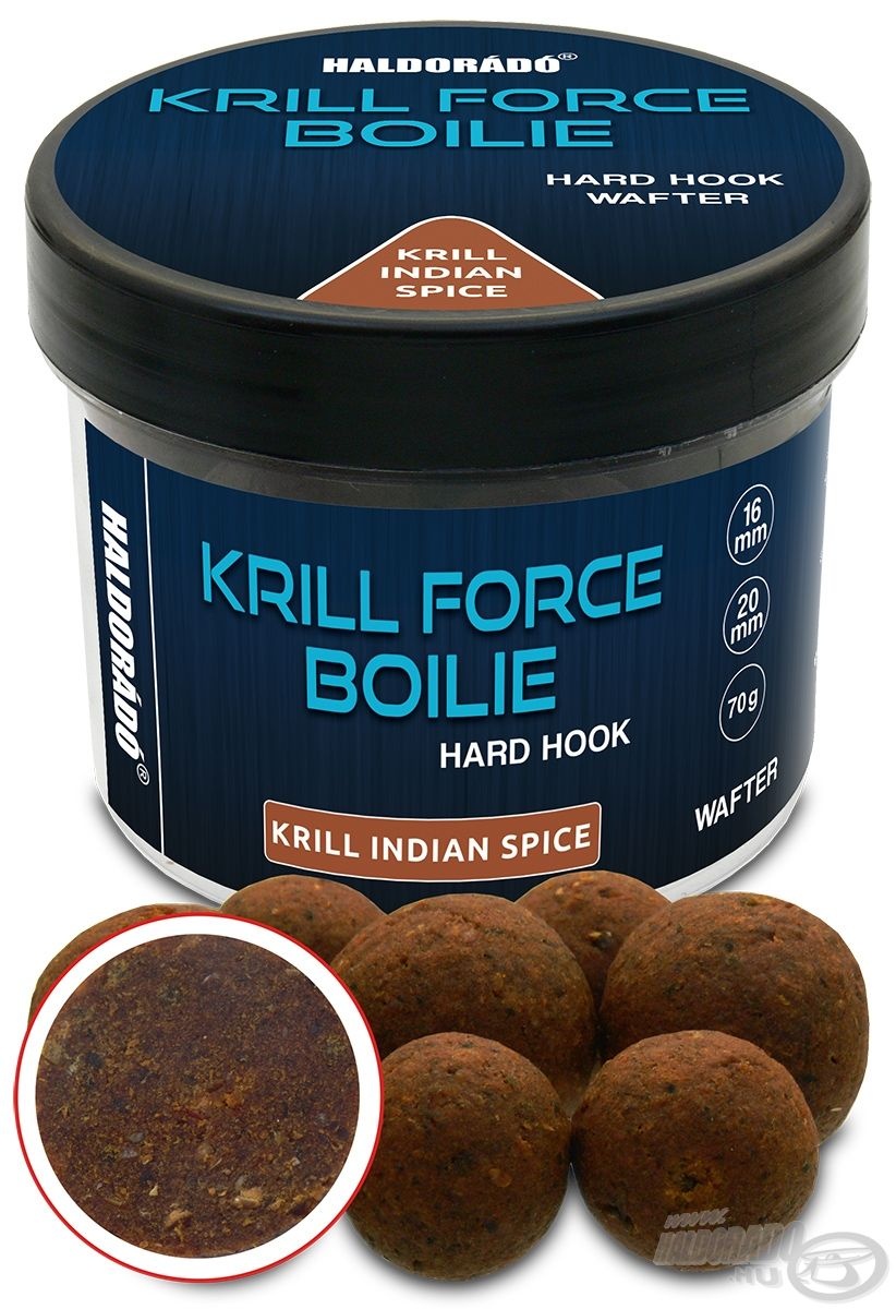 HALDORÁDÓ Krill Force Boilie Hard Hook Wafter 16, 20 mm - Krill Indian ...