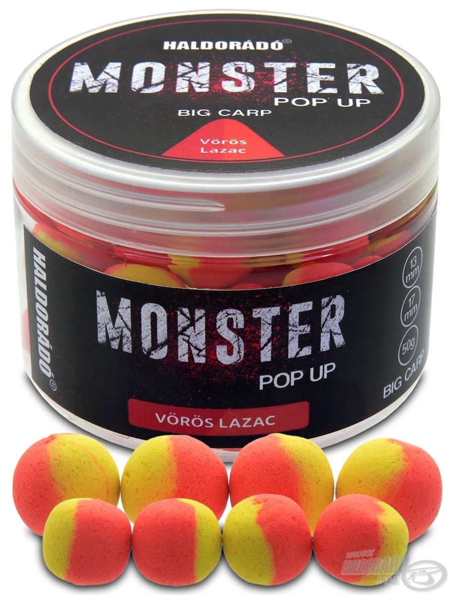 HALDORÁDÓ MONSTER Pop Up Big Carp - Vörös Lazac - Haldorádó horgász áruház