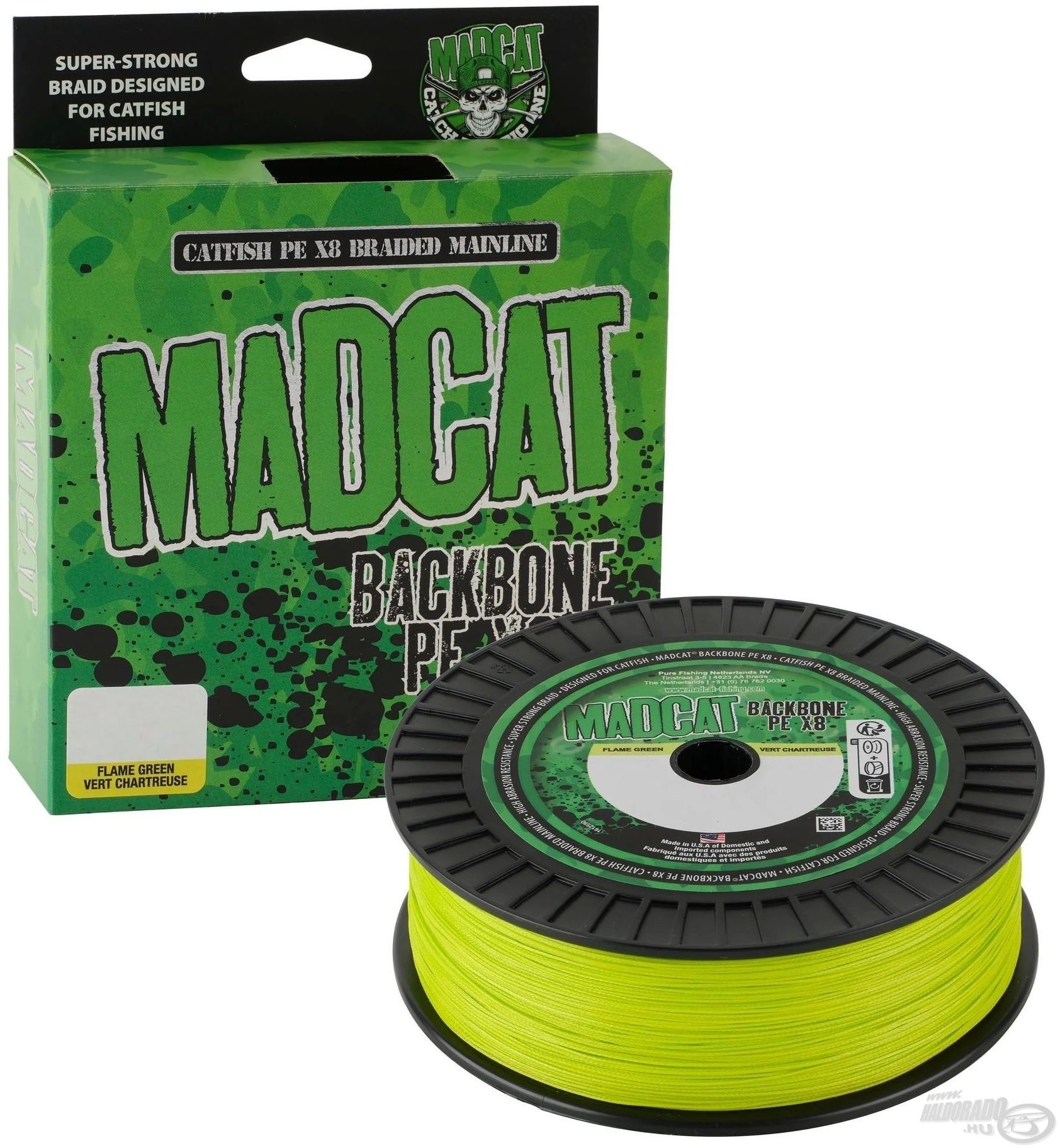 MAD CAT Backbone Braid Chartreuse 300 m - 0,50 mm | Haldorádó Webáruház
